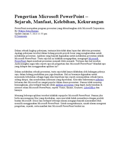 Pengertian Microsoft Powerpoint Pdf