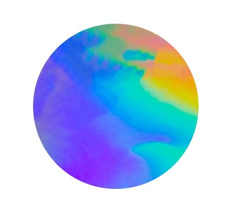Premium Photo Blank Round Adhesive Holographic Foil Sticker Label