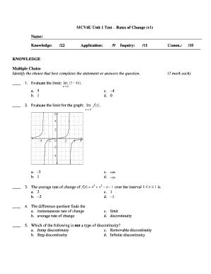 Mcv U Unit Test Fill Online Printable Fillable Blank PdfFiller