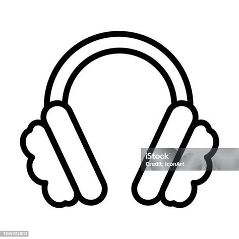 겨울 컬렉션의 아이콘 흰색 배경에 격리 된 얇은 선형 귀덮개 겨울 만화 윤곽 아이콘 라인 벡터 귀덮개 기호 웹 및 모바일 기호 0명에 대한 스톡 벡터 아트 및 기타 이미지