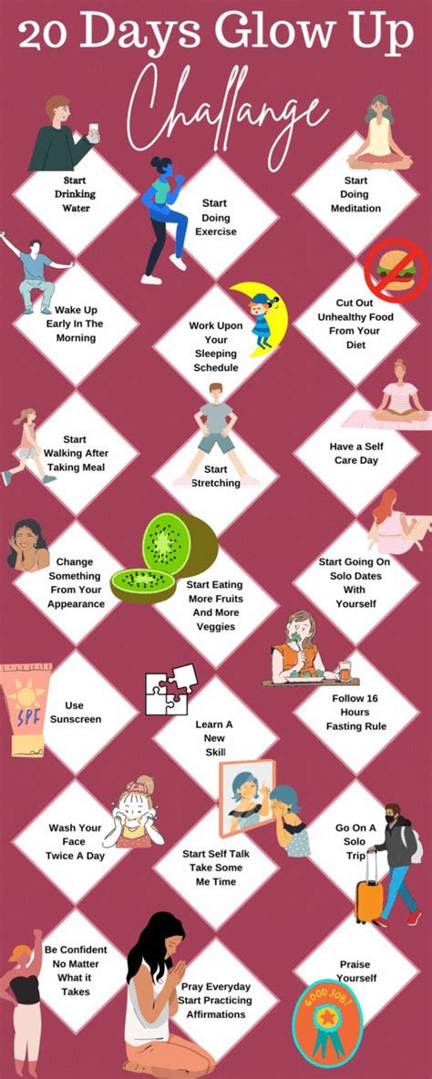 20 Days Glow Up Challangethe Glow Up Challenge Is A Period You Dedicate To Focusing On A Series