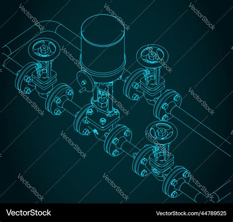 Control Valves With Bypass Royalty Free Vector Image