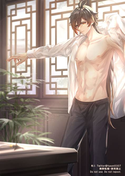 冬ニ on Twitter Cool anime guys Anime guys shirtless Hot anime boy