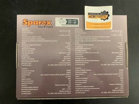 WIRELESS REVERSING CAMERA KIT Blackdown Agri Parts