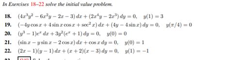 solved in exercises 18 22 solve the initial value problem