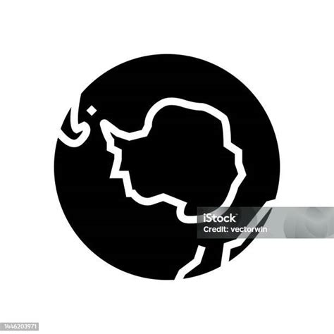 남극 대륙 지구 행성지도 글리프 아이콘 벡터 일러스트 레이 션 과학에 대한 스톡 벡터 아트 및 기타 이미지 과학 구 낮