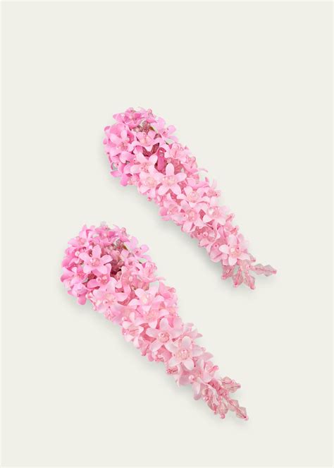 Oscar De La Renta Crawling Flower Cascade Earrings Bergdorf Goodman