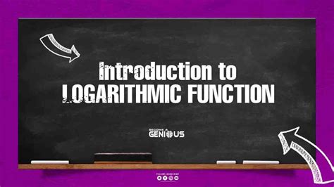 Introduction To Logarithimic Function Youtube