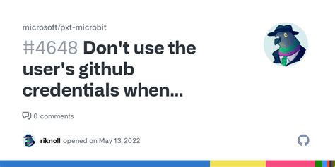 Dont Use The Users Github Credentials When Downloading Approved