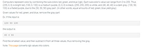 Solved Program In C Summary Given Integer Values For Red