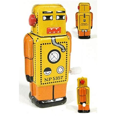 Mini Lilliput Robot Tiny Tin Toy Tin Toys Robot Series Vintage Robots