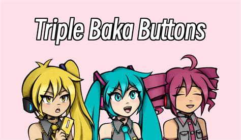 Triple Baka Button Set Etsy