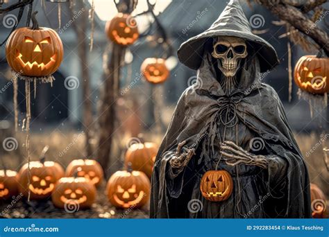 Halloween Cartoon Trick Or Treat Fantasy Wallpaper Stock Illustration