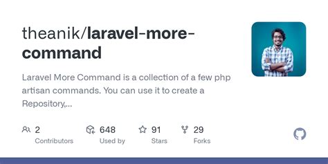 Github Theaniklaravel More Command Laravel More Command Is A