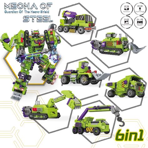 Lego Robot 6 In 1 หุ่นยนต์แปลงร่างไดโนเสาร์ ของเล่นสําหรับเด็ก Shopee
