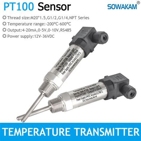 Hirschmann Pressure Transmitter Pt100 Sensor Temperature Module 4 20ma Output 200 600 Degrees