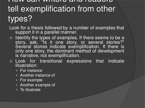 Exemplification
