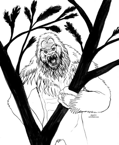 Sasquatch Drawing Free Download On Clipartmag