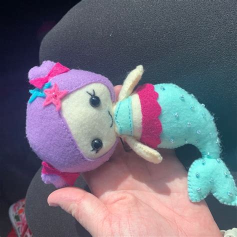 Felt Mermaid Pattern Felt Mermaid Doll Felt Mermaid Ornament Pdf And