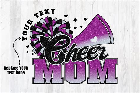 Cheer Mom Purple White Sublimation Graphic By Digital Delights