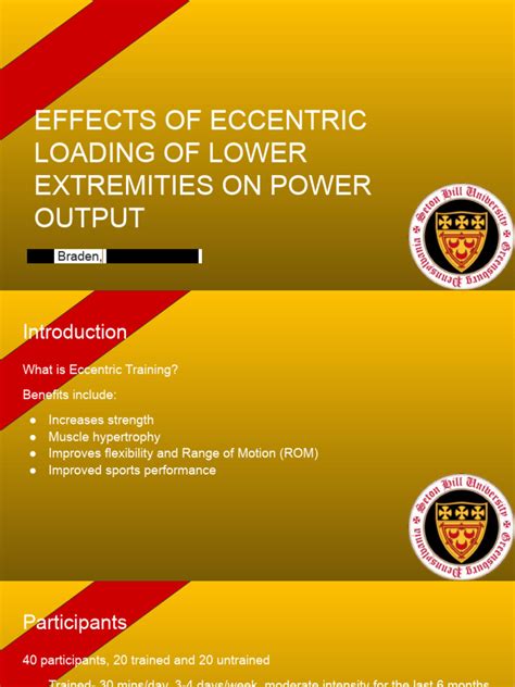 The Effects Of Eccentric Loading Of Lower Extremeties On Power Output Pdf Physical Exercise
