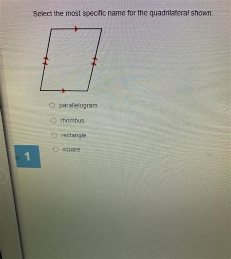 Solved Select The Most Specific Name For The Quadrilateral Chegg