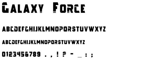 Galaxy Force Font Techno Sci Fi