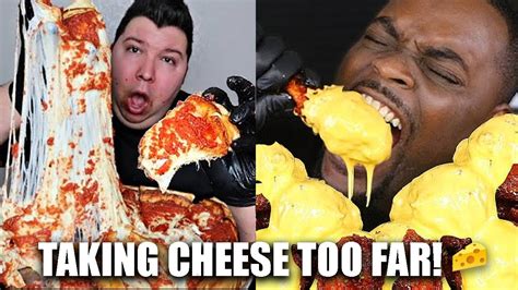 Mukbangers Eating Way Too Much Cheese Compilation Youtube