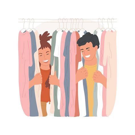 Premium Vector Fitting Room Isolated Cartoon Vector Illustration