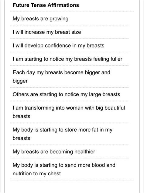Big And Beautiful Bigger Breast Affirmations Feelings Quick