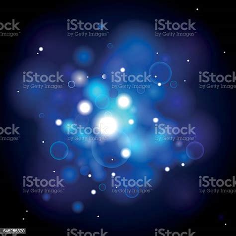 Abstract Blue Lights Background Space Wallpaper向量圖形及更多創作性圖片 創作性 圓形