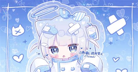 オリジナル 猫耳水色ウルフちゃんがあらわれた！ みなづき。のイラスト Pixiv