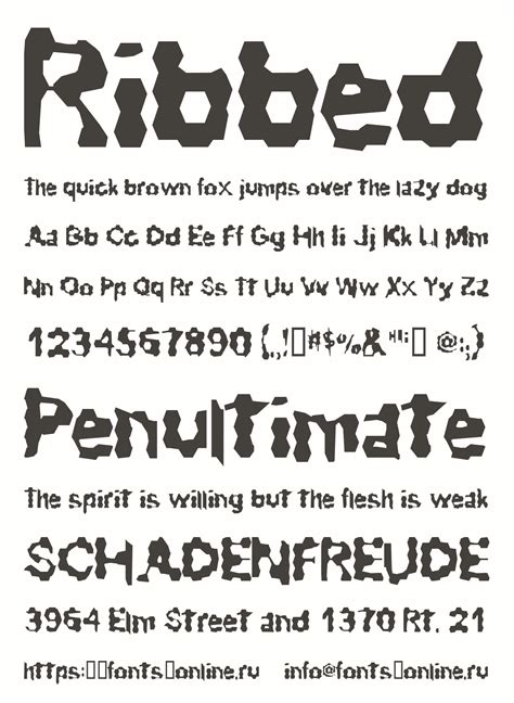 Ribbed Font