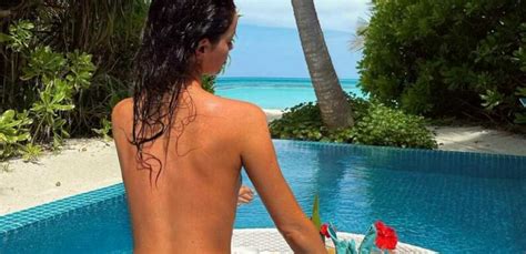 Maura Higgins Goes Topless In The Pool During Maldives Holiday As She