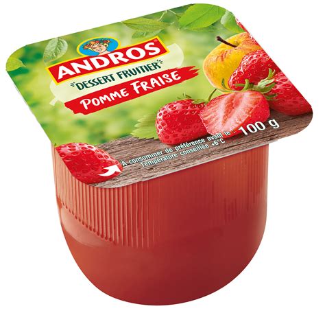 DESSERT FRUITIER POMME FRAISE 100g SANS CAVALIER Andros FoodService
