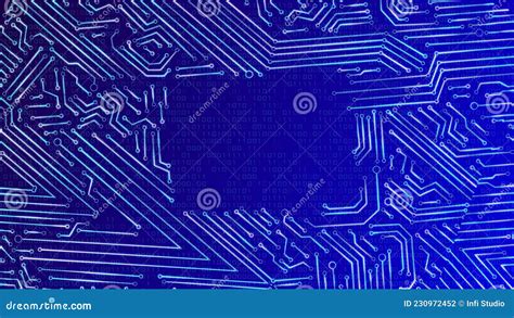 Circuit Board With Moving Electrons Data Flow Loop Background Animation Stock Footage Video