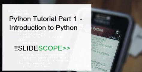 introduction to python what is python where python is used