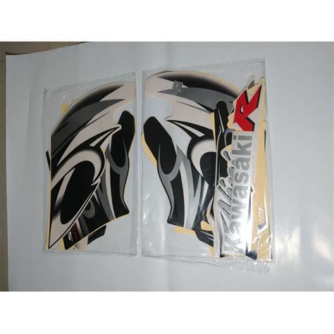 Jual Ex Stiker Bodi Lis Body Striping Ninja R 2012 Putih Hitam