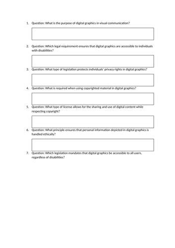 Level 3 Btec It Unit 17 2d And 3d Digital Graphics Learning Aim A Teaching Resources