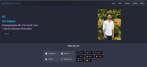 flutter dart webdev portfolio netlify fullstack devops tech