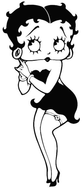 Betty Boop Stencil In 2 Layers