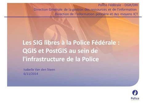 PDF QGIS Et PostGIS Au Sein De L Infrastructure De La Police