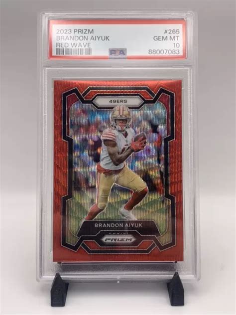 2023 Panini Prizm Brandon Aiyuk Red Wave Prizm 149 Psa 10 Nfl Sf