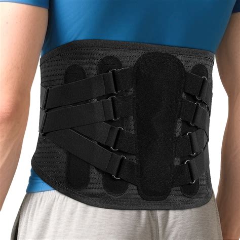 1pcs Back Brace With 8 Support Belts And Aluminum Sp Grandado