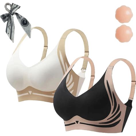 Sqdwyguo Eversocute Bradawncog Bra Super Gather Bra Wireless Push Up