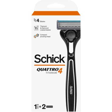 Schick Quattro Titanium 4 Razor | Mens Shaving | Personal Grooming ...