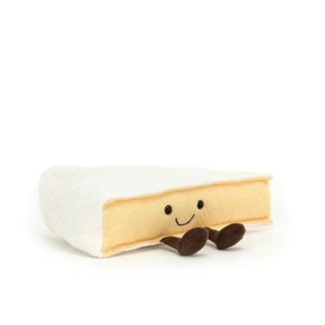 French Camembert Brie Cheese Plush Toy
