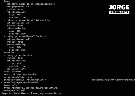 How To Configure Azure Firewall Diagnostic Settings · Jorge Bernhardt