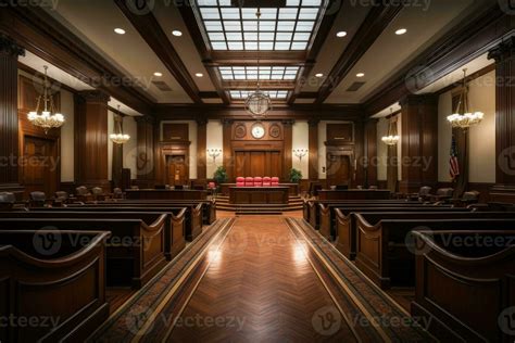empty courtroom the judge court room professional advertising photography AI Generative 33536491 ...
