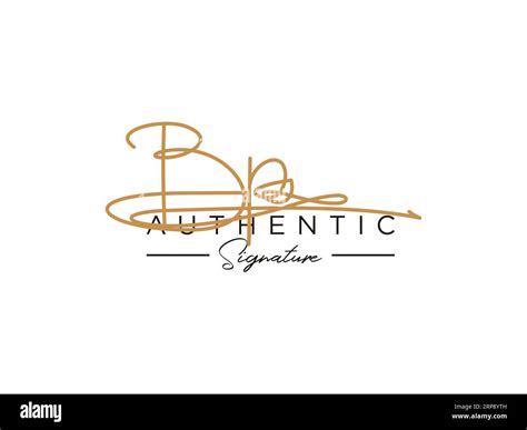Bp Signature Logo Template Vector Stock Vector Image And Art Alamy